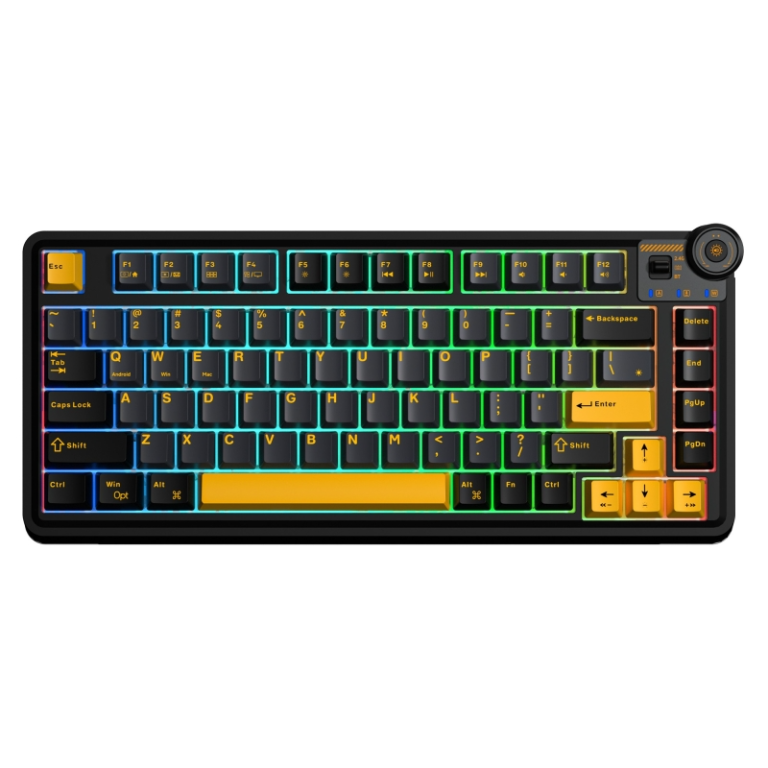 Aula F75 Max Mekanik RGB TKL Reaper Switch Kablosuz Makrolu Hot Swap Klavye Gri - Aula Türkiye